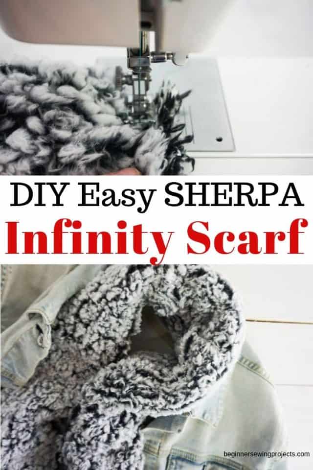 DIY Sherpa Infinity Scarf Tutorial – Beginner Sewing Projects