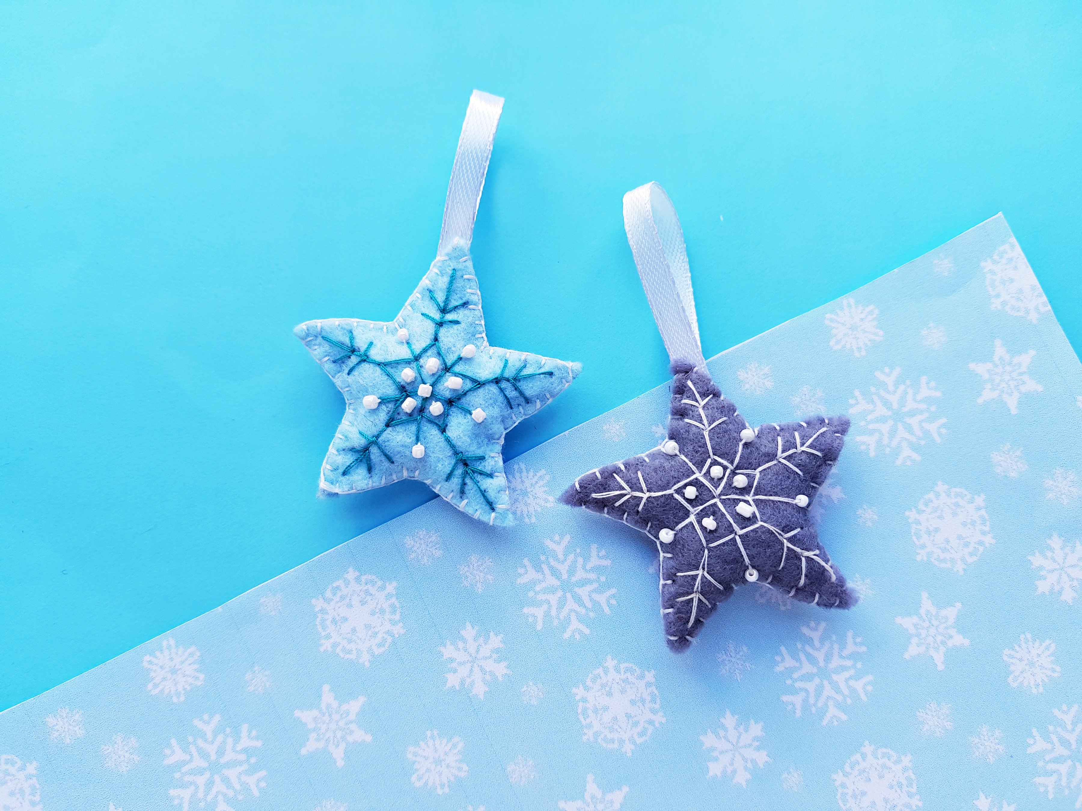 Handmade Felt Star Christmas Ornaments – Beginner Sewing Projects