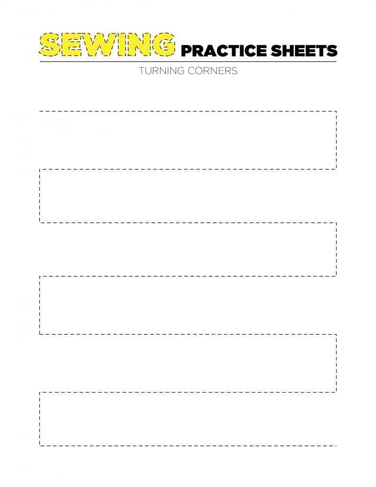 Printable Sewing Practice Sheets – Beginner Sewing Projects