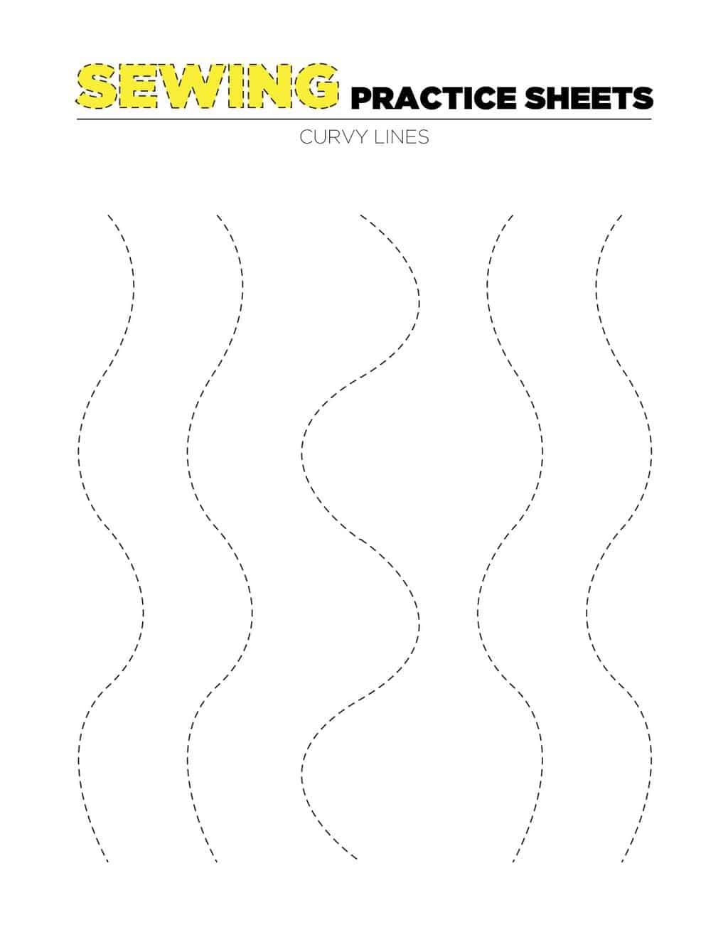 Printable Sewing Practice Sheets – Beginner Sewing Projects