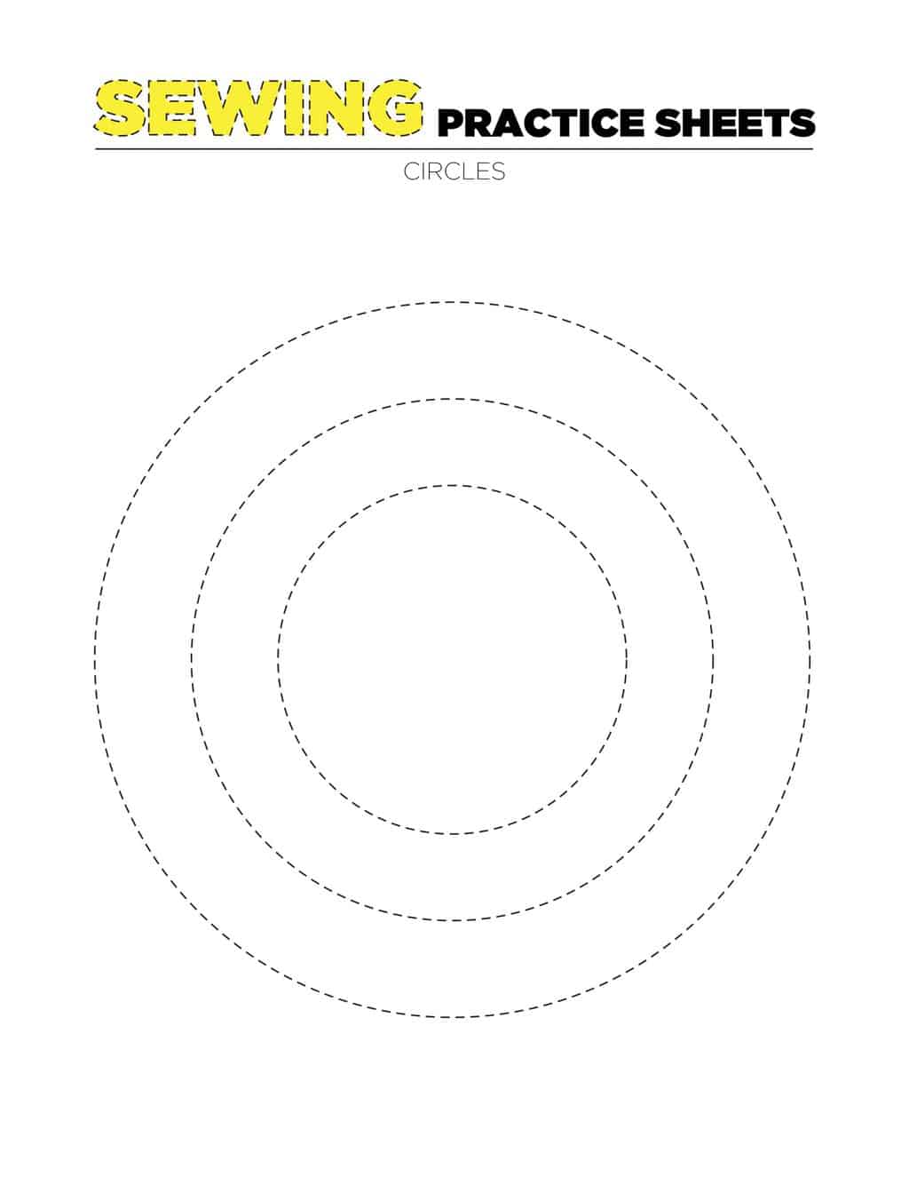 Printable Sewing Practice Sheets – Beginner Sewing Projects