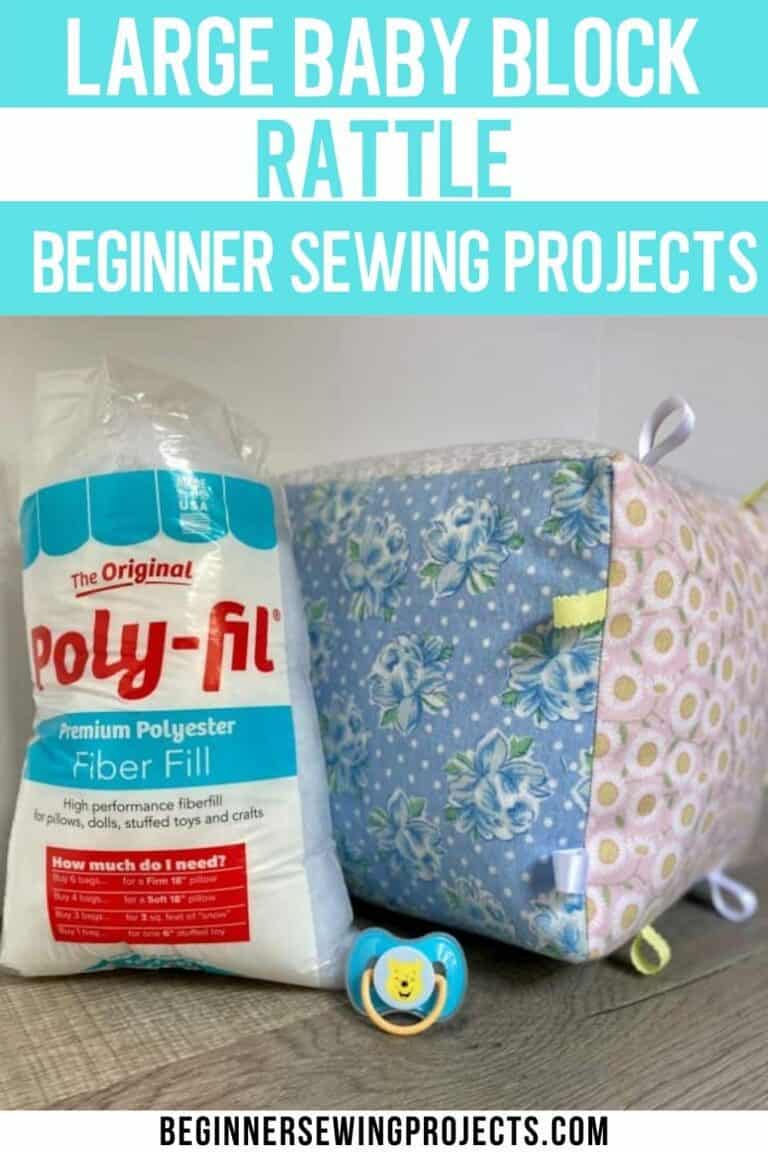 Large Baby Block Rattle – Beginner Sewing Projects – Beginner Sewing ...