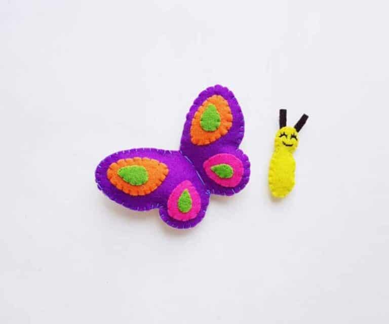 Felt Butterfly Plush Template – Beginner Sewing Projects
