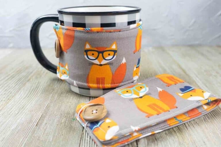 How To Sew A Coffee Mug Cozy – Beginner Sewing Projects