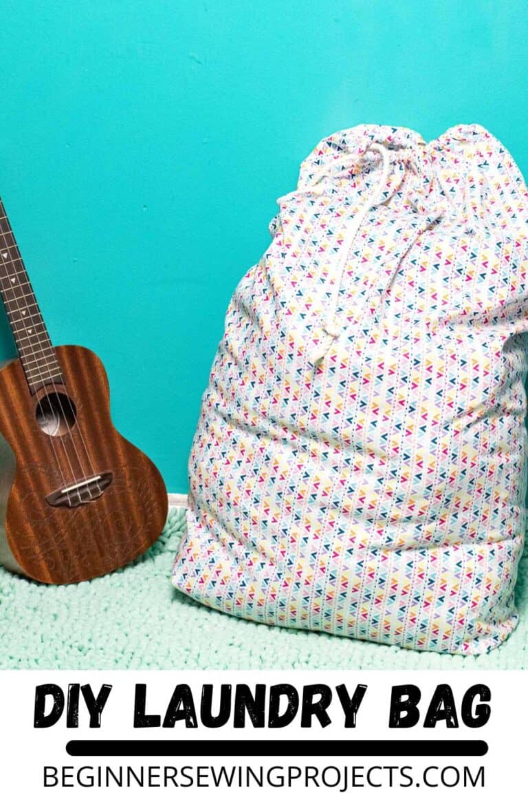 How To Sew A Drawstring Laundry Bag – Beginner Sewing Projects