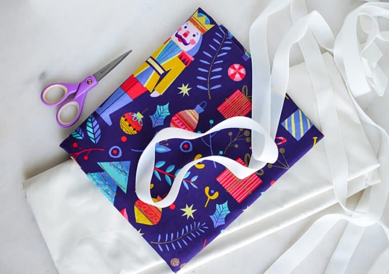 How To Make A Reusable Fabric Gift Bag – Beginner Sewing Projects